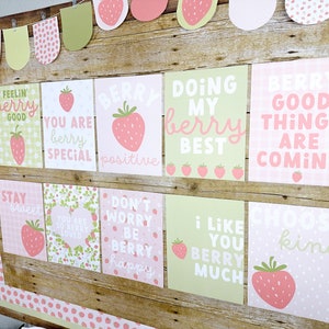 Strawberry Classroom Posters | EDITABLE | Strawberry Classroom Decor - Etsy