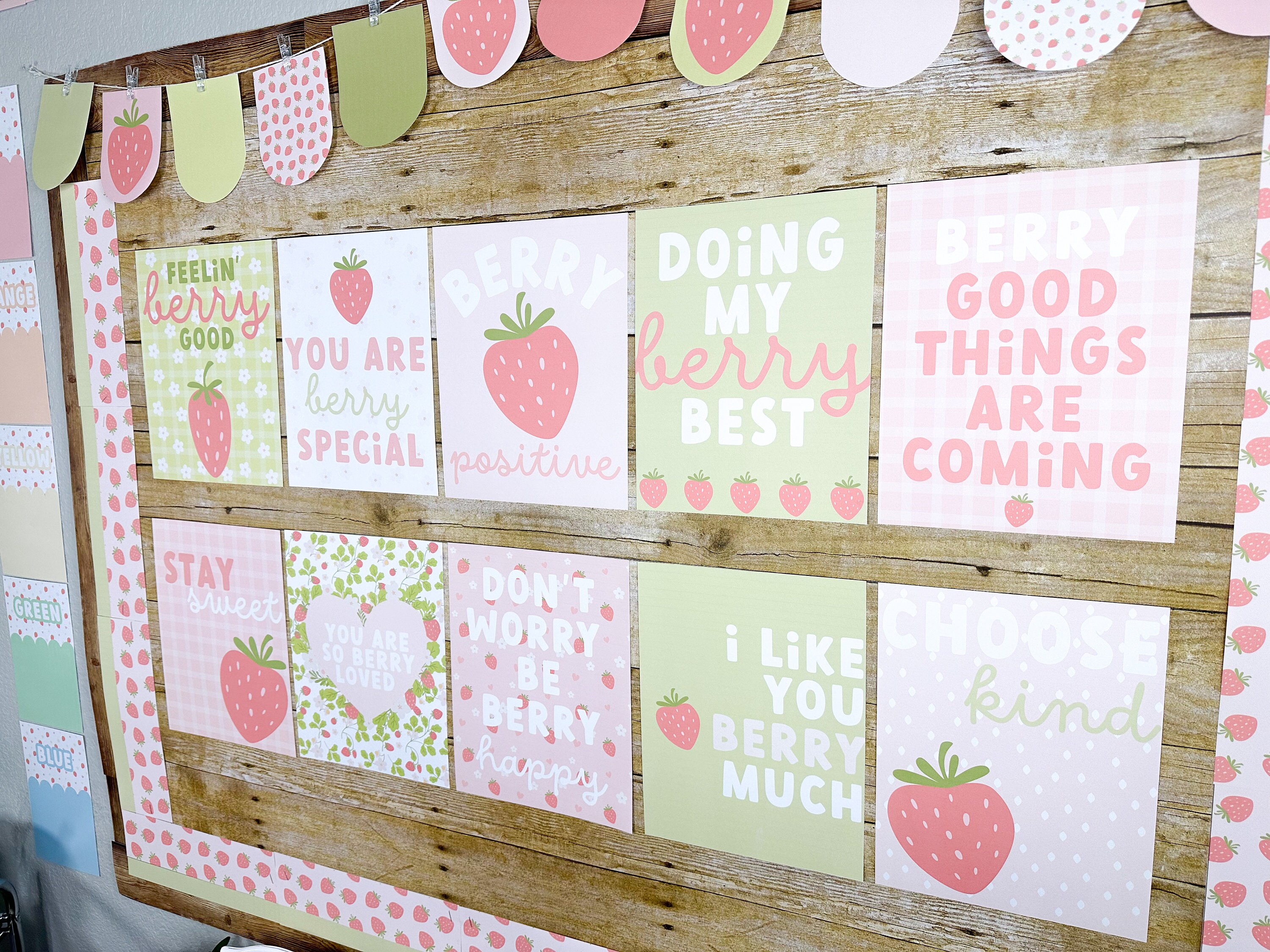 Strawberry Classroom Posters | EDITABLE | Strawberry Classroom Decor - Etsy