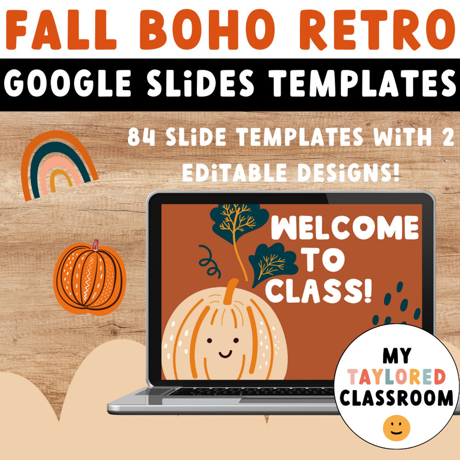 Fall Boho Retro Classroom Decor Bundle - Etsy