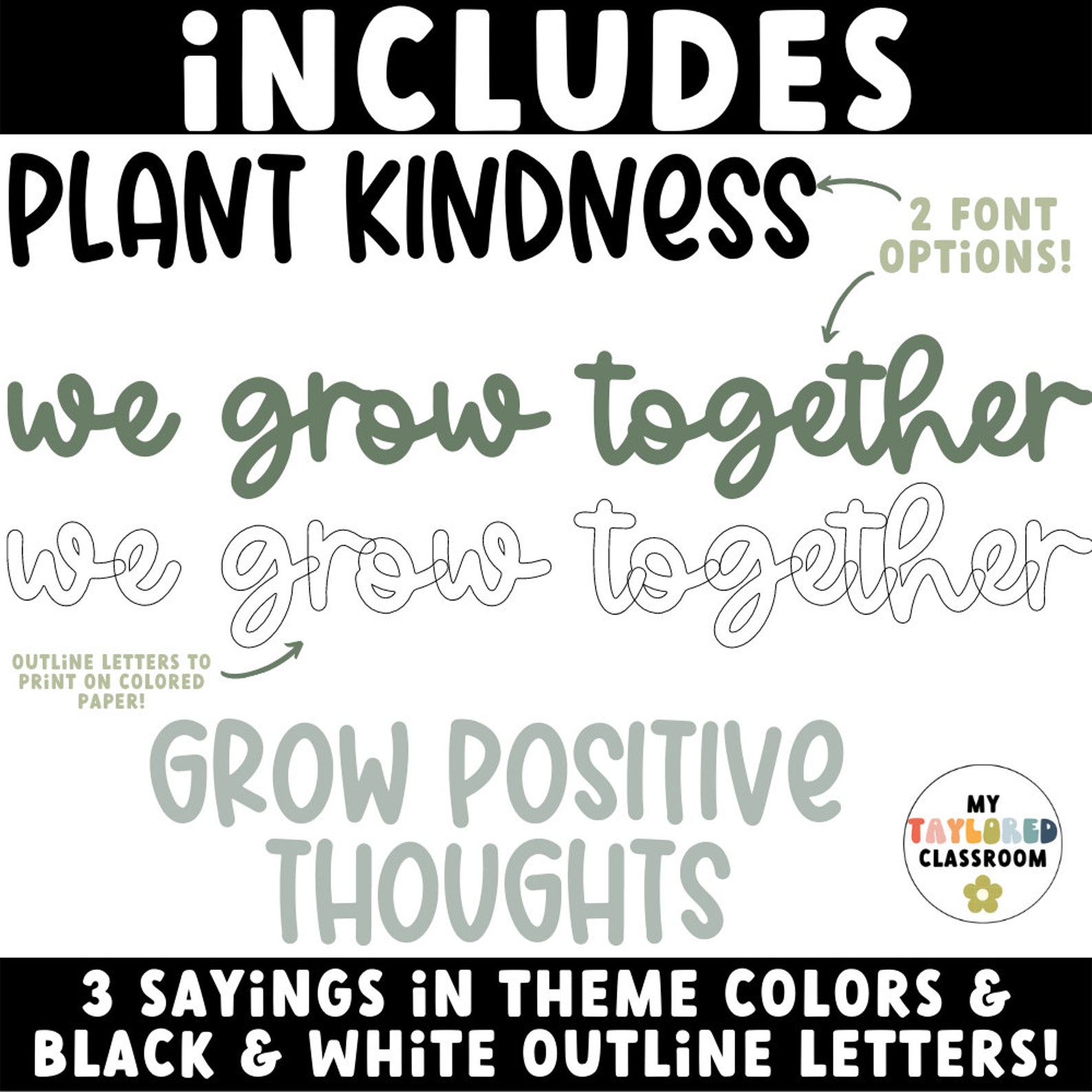 Plant Boho Neutral Bulletin Board Kit Plant Bulletin Board - Etsy