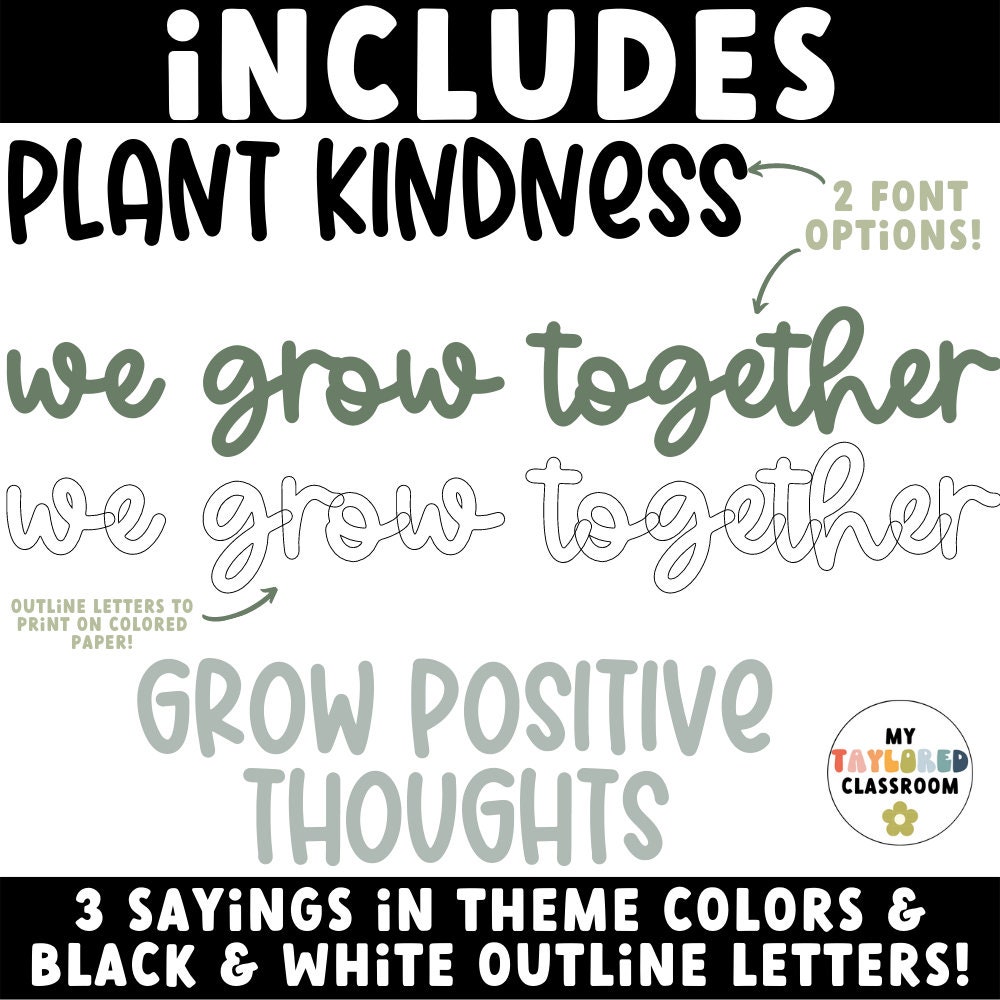 Plant Boho Neutral Bulletin Board Kit Plant Bulletin Board - Etsy