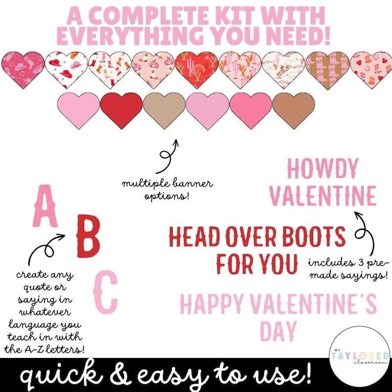 Howdy Valentine's Day Bulletin Board Kit | February Bulletin Board ...