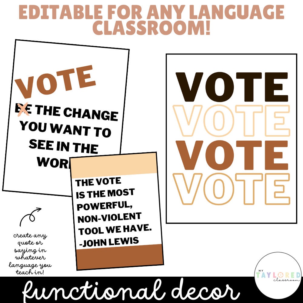 Voting and Election Classroom Posters - Etsy
