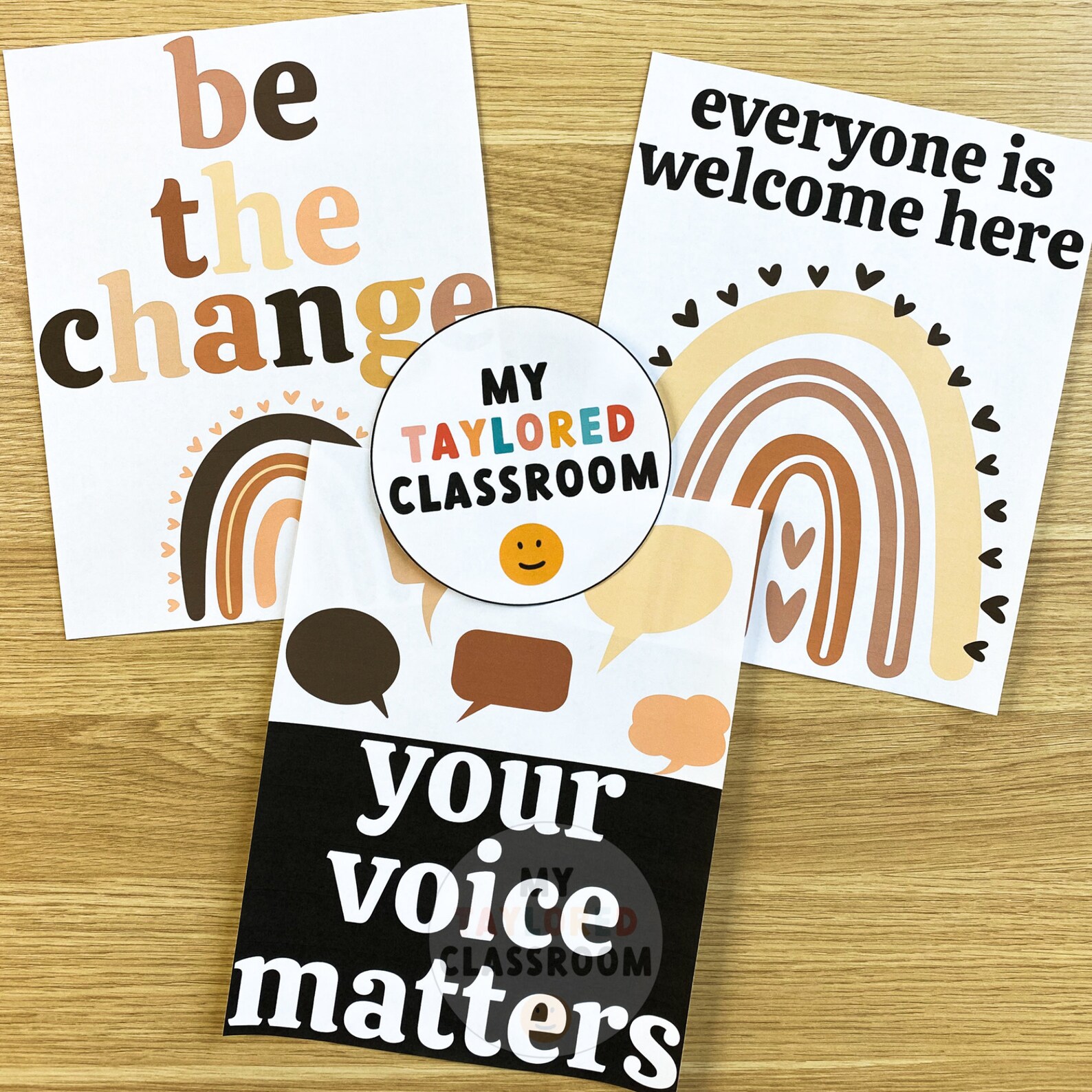 Diversity Posters Pack 3 Classroom Posters Boho Rainbow - Etsy