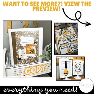 Honeybee Classroom Decor | EDITABLE | Bee-themed Classroom Decor - Etsy