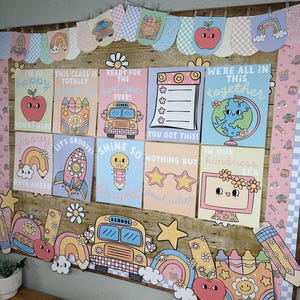 Groovy Brights Classroom Decor Bundle – Editable - Composition Notebook ...