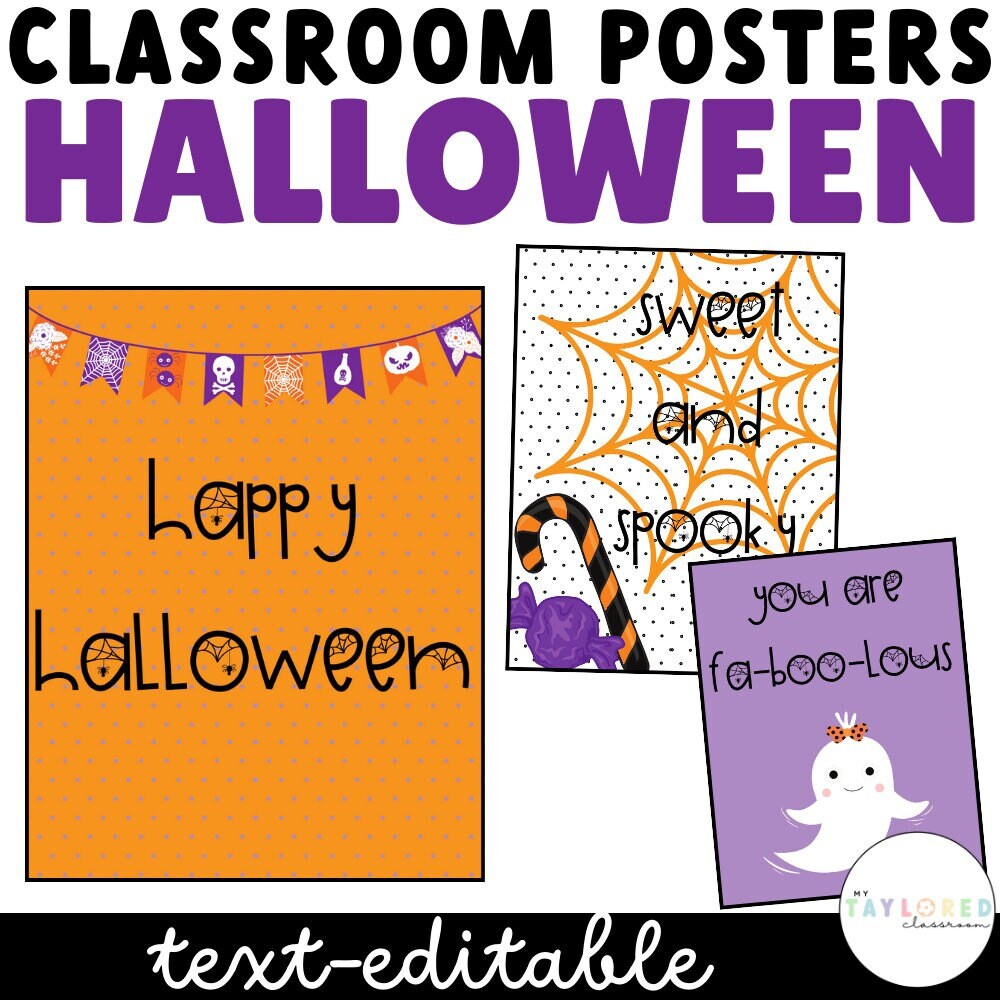 Happy Halloween Classroom Posters | Halloween Classroom Decor ...