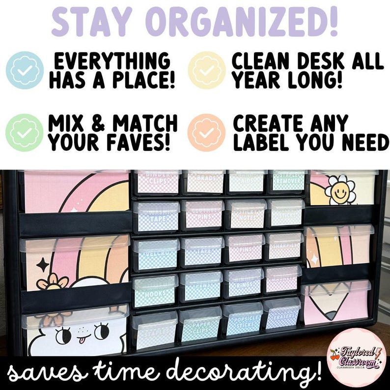 Groovy Brights Teacher Toolbox Labels – Retro Pastel Classroom ...