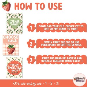 Vintage Strawberry Classroom Decor Bundle | Editable Posters, Banners ...
