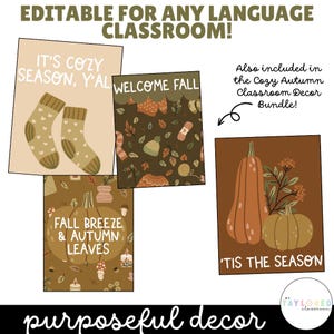 Cozy Autumn Classroom Posters | Fall Classroom Posters | Fall Classroom ...