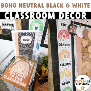 Boho Neutral Diversity Classroom Decor | Black and White Classroom ...