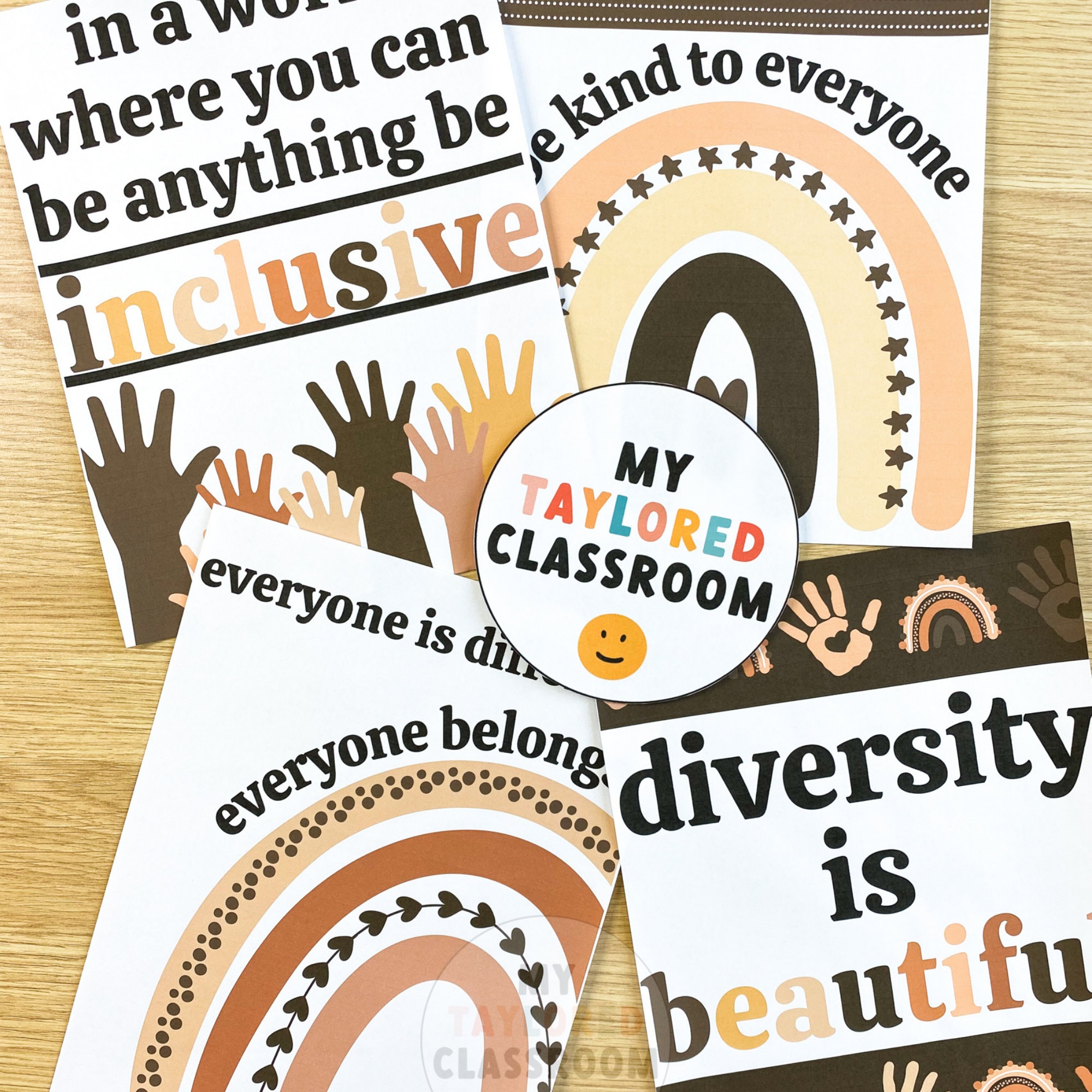Diversity Posters Pack 3 | Classroom Posters | Boho Rainbow - Etsy