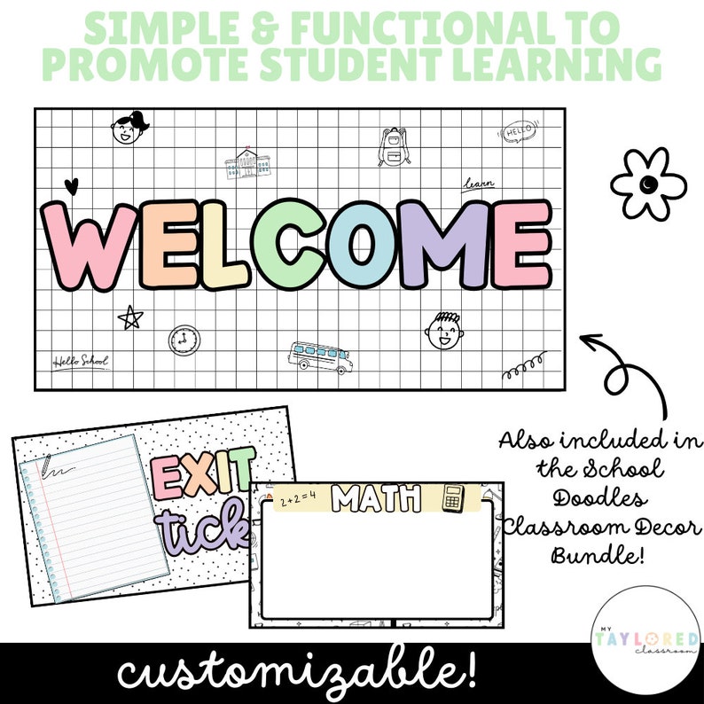 School Doodles Google Slides Templates | EDITABLE | Powerpoint Slides ...