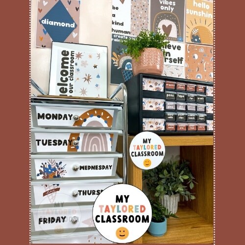 Boho Flower Classroom Decor Bundle | Boho Classroom Decor - Etsy