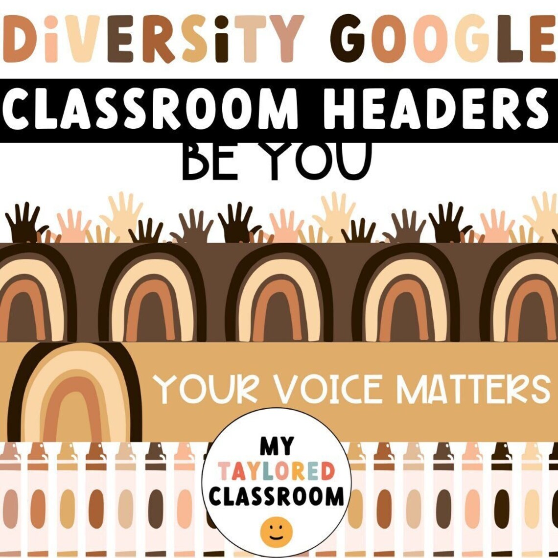 Diversity Google Classroom Headers Diversity Classroom Decor - Etsy