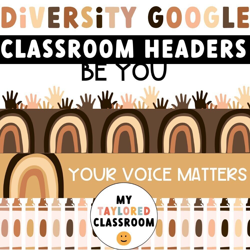 Diversity Google Classroom Headers Diversity Classroom Decor - Etsy