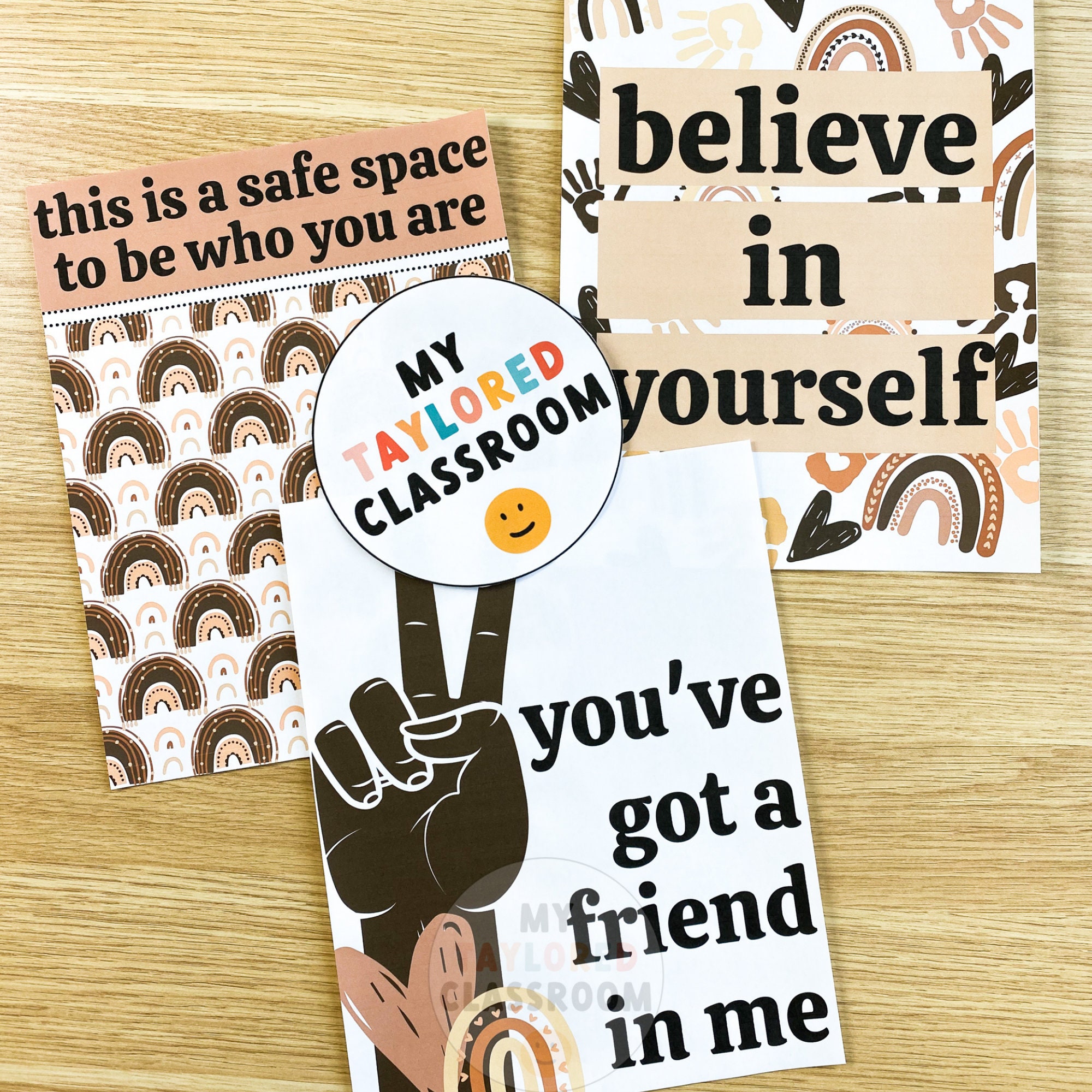 Diversity Posters Pack 3 Classroom Posters Boho Rainbow - Etsy