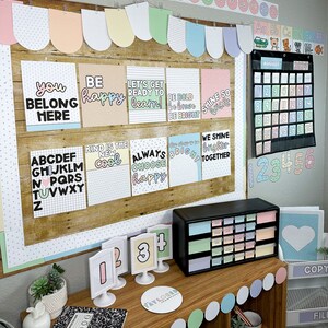 Pastel Rainbow Classroom Decor | EDITABLE | Pastel Classroom Decor ...