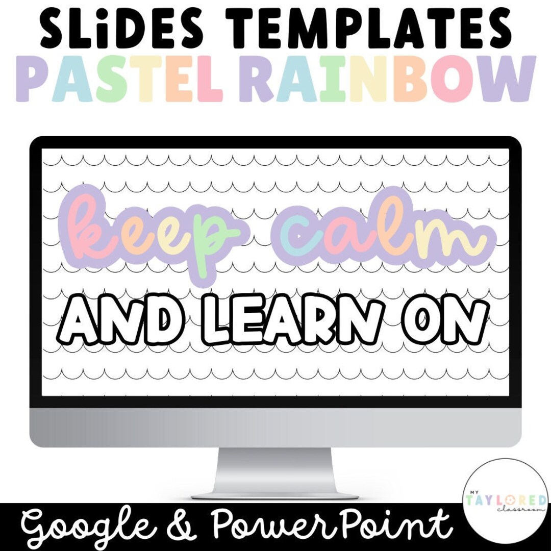 Pastel Rainbow Google Slides Templates | EDITABLE | Powerpoint Slides ...