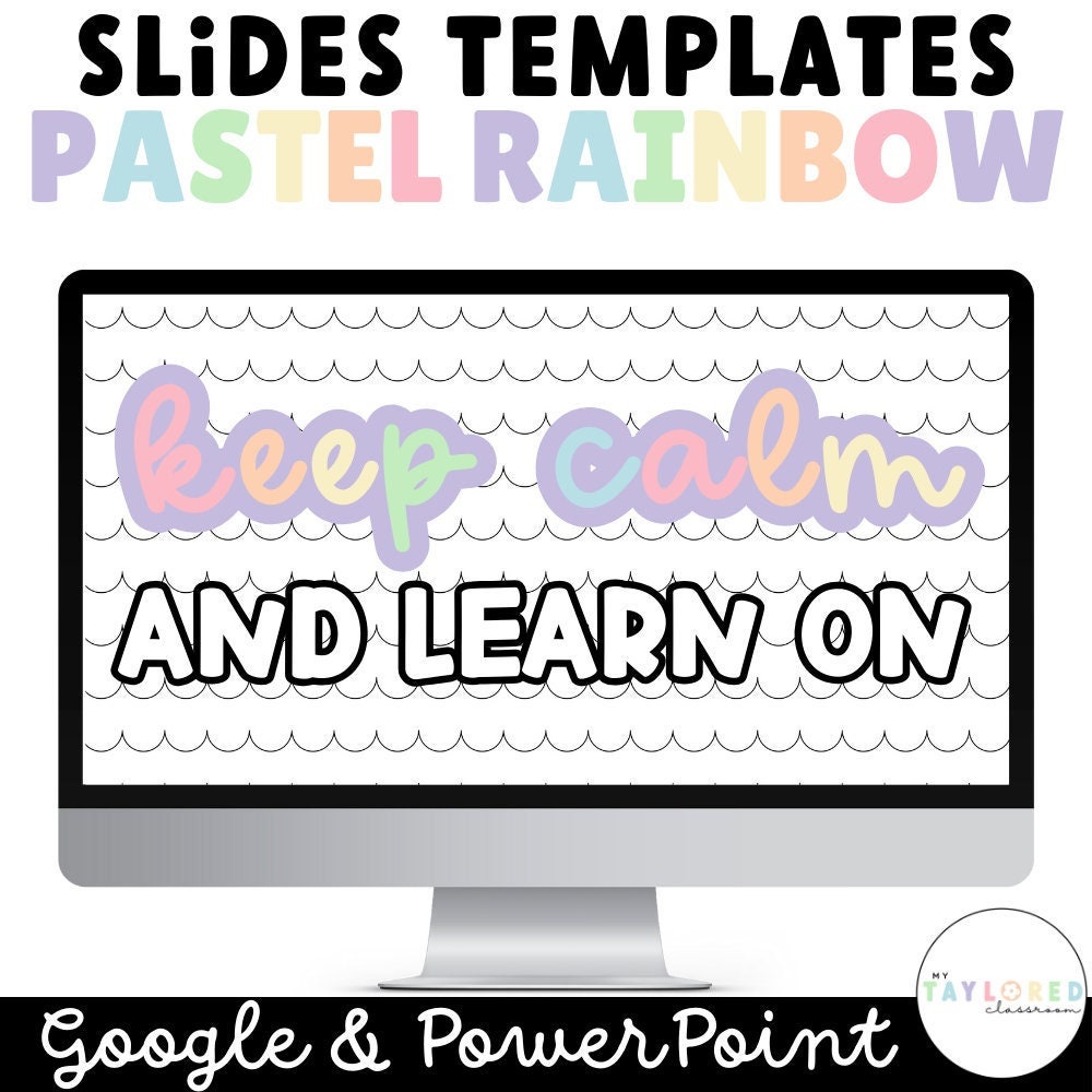 Pastel Rainbow Google Slides Templates | EDITABLE | Powerpoint Slides ...