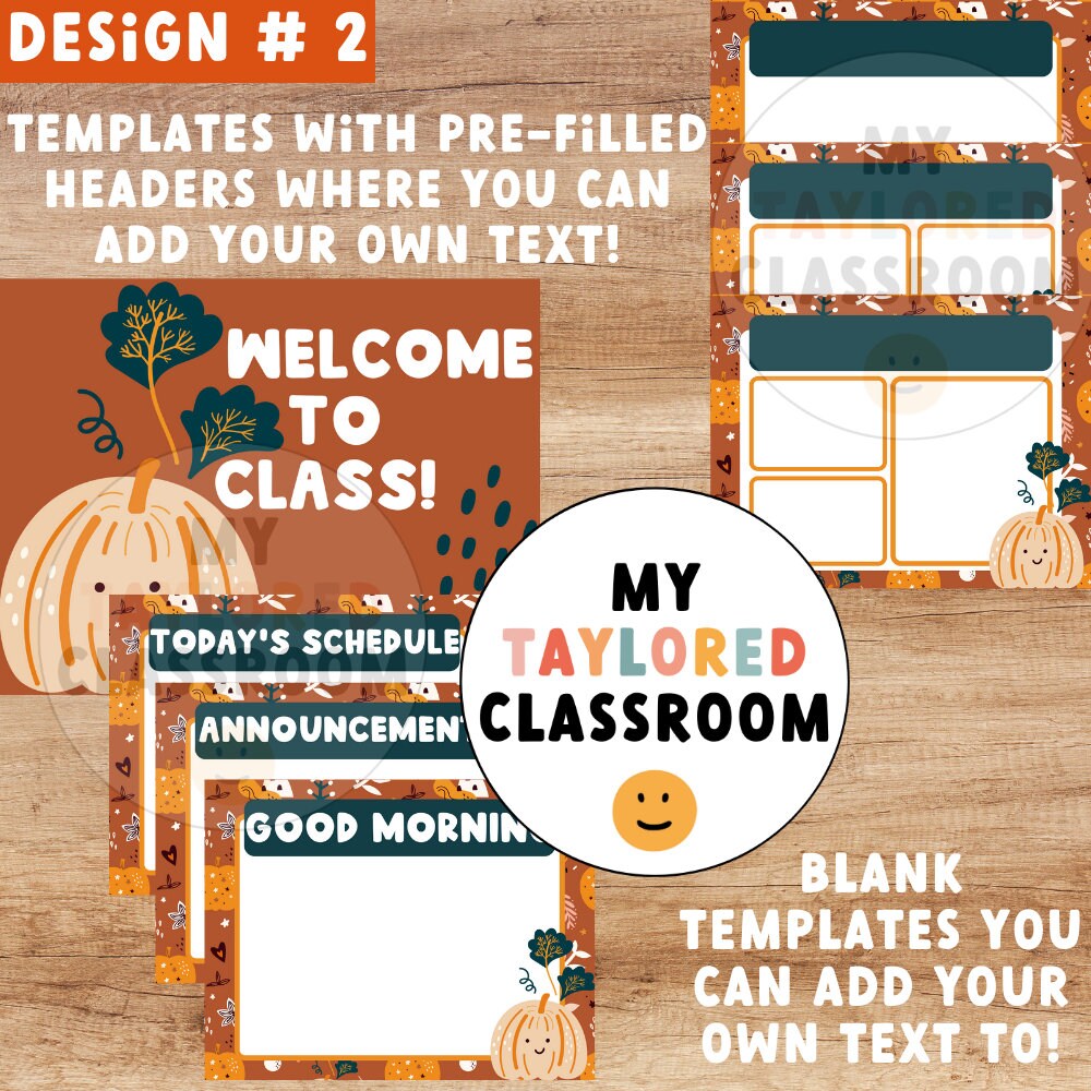 Fall Boho Retro Google Slides Templates - Etsy