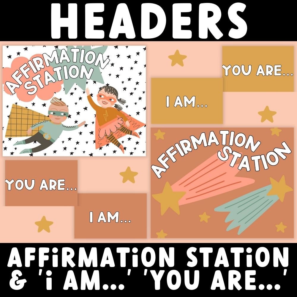 Affirmation Station Superhero Theme | Superhero Classroom Decor - Etsy