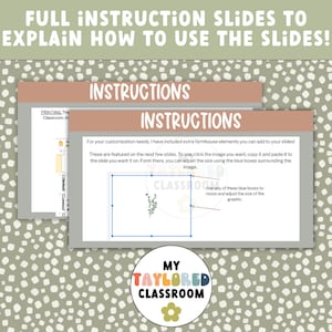 Plant Boho Neutral Google Slides Templates | Plant Classroom Decor - Etsy