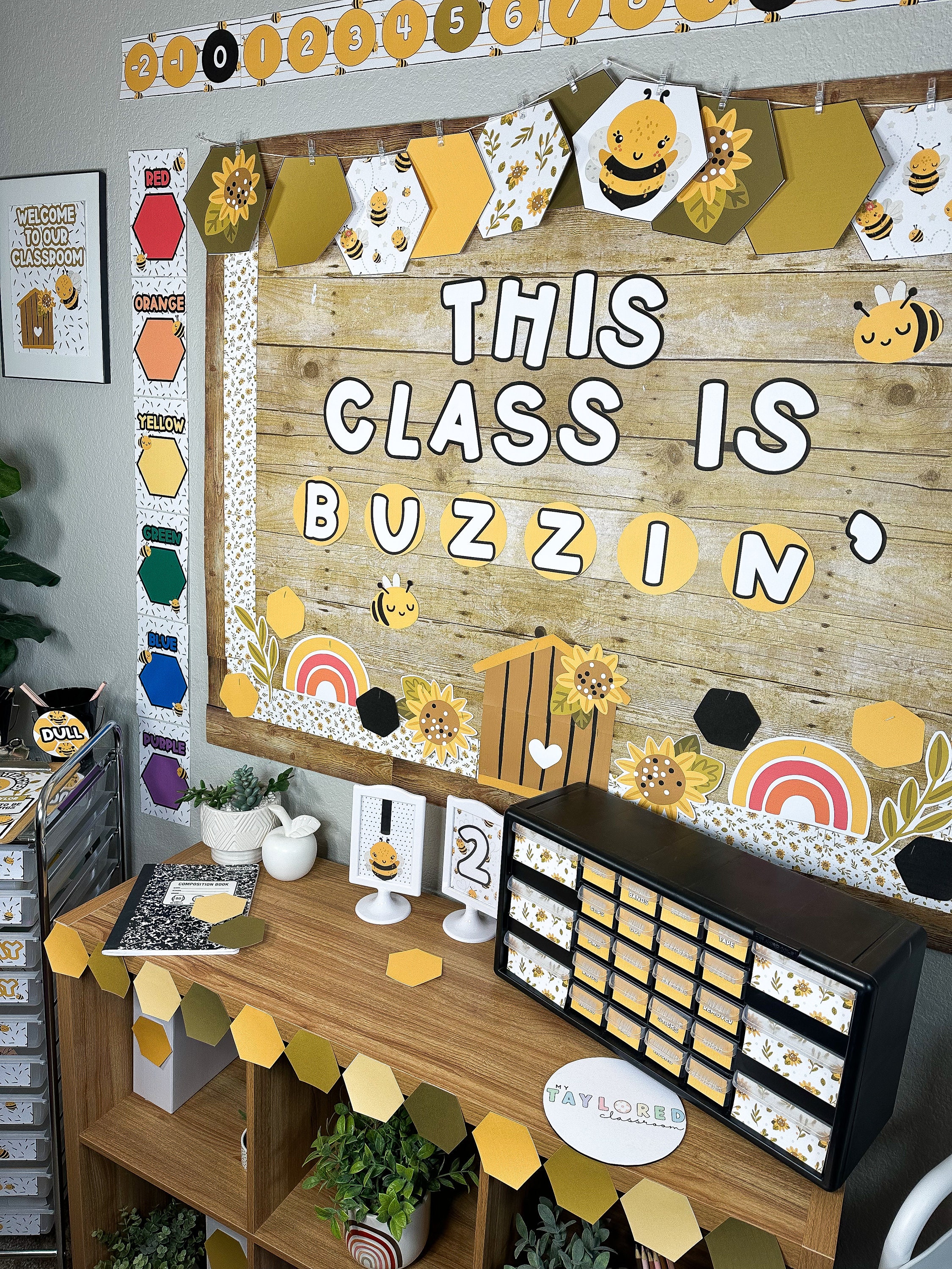 Honeybee Classroom Decor | EDITABLE | Bee-themed Classroom Decor - Etsy