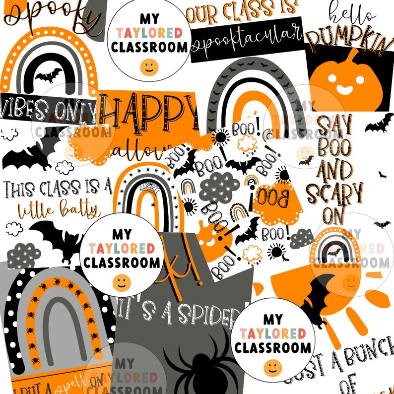 Halloween Boho Rainbow Classroom Posters | Etsy Canada