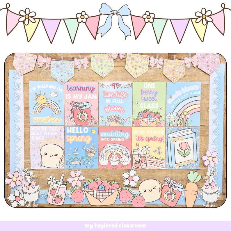 Pastel Spring Classroom Posters | Spring Picnic Classroom Decor ...