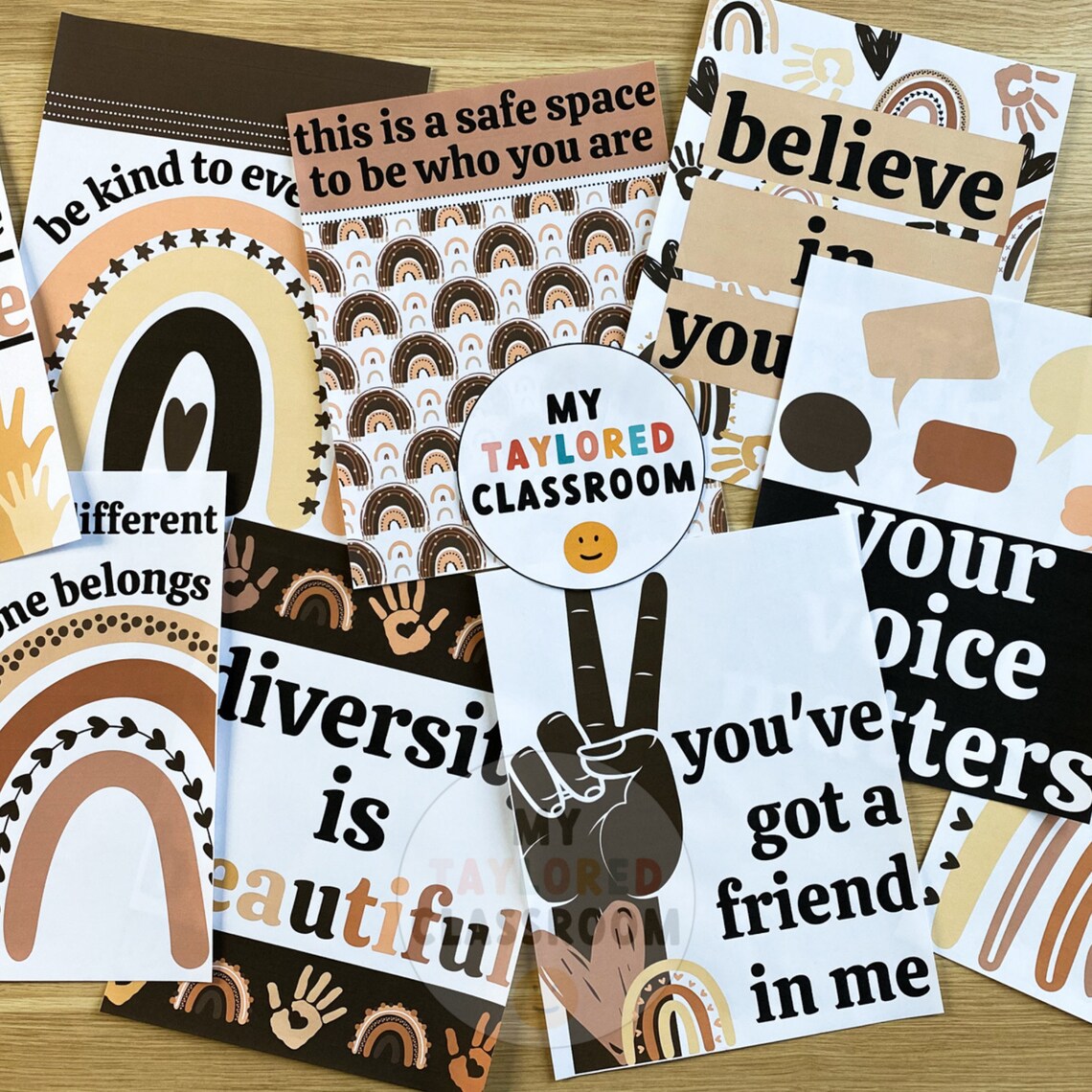 Diversity Posters Pack 3 Classroom Posters Boho Rainbow - Etsy