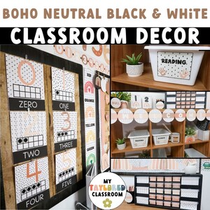 Boho Neutral Diversity Classroom Decor | Black and White Classroom ...
