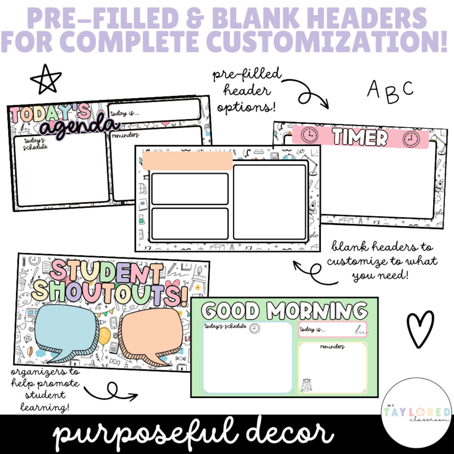 School Doodles Google Slides Templates | EDITABLE | Powerpoint Slides ...