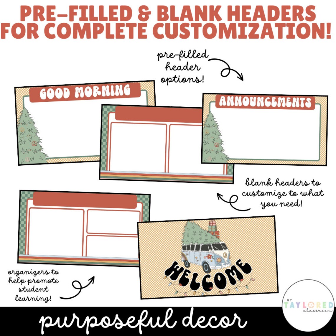 Christmas Retro Groovy Google Slides Templates | Christmas Powerpoint ...