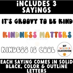 Groovy Kindness Bulletin Board Kit | Kindness Door Decor | Kindness ...