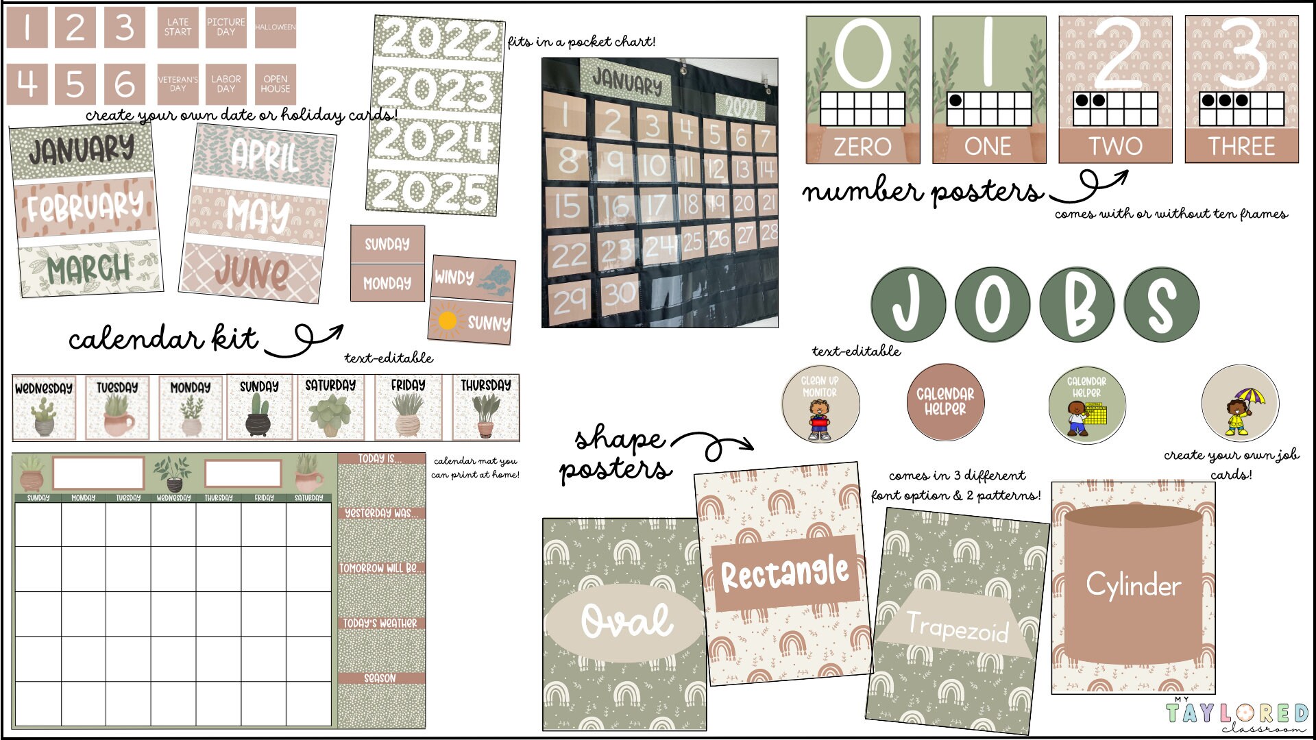 Plant Boho Neutral Classroom Decor Bundle Plant Classroom - Etsy