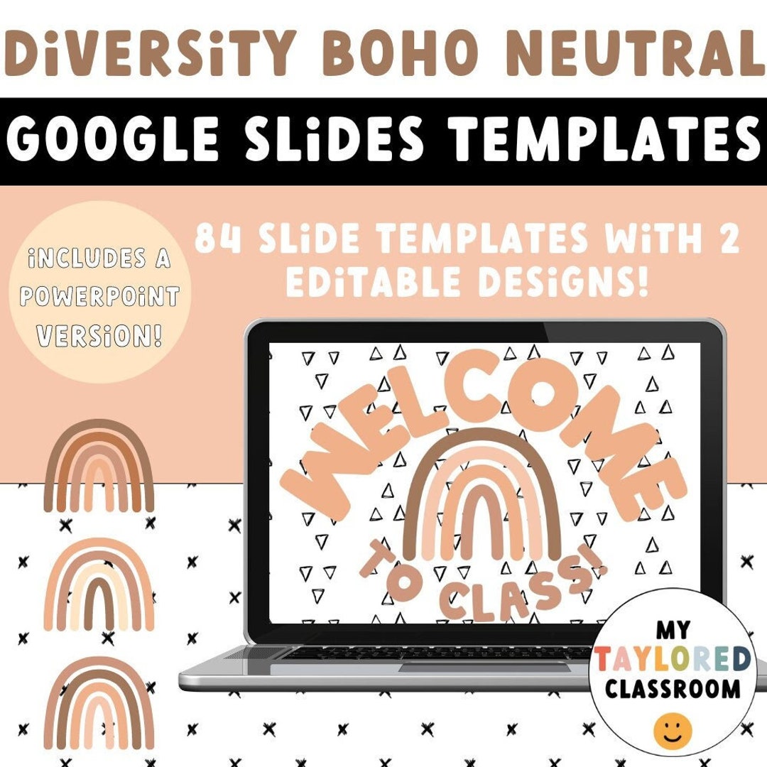 Diversity Boho Neutral Google Slides Templates | Diversity Classroom ... Diversity Boho Neutral Google Slides Templates | Diversity Classroom ...