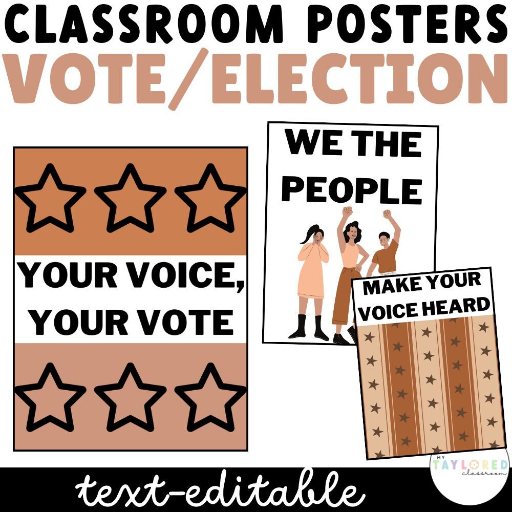 Voting and Election Classroom Posters - Etsy