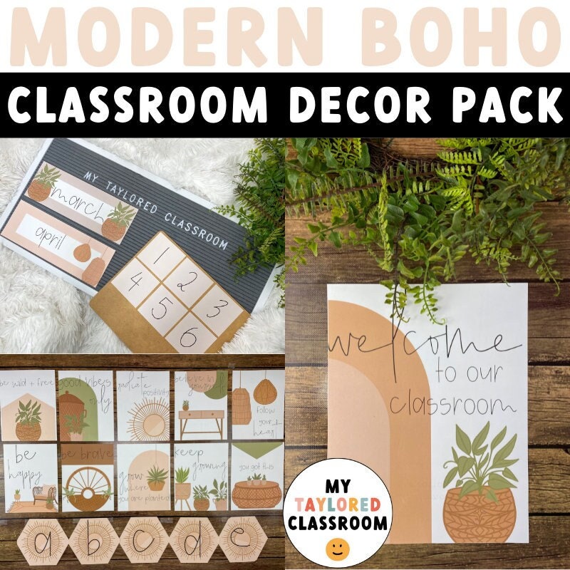 Modern Boho Classroom Decor Bundle Boho Classroom Decor - Etsy