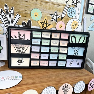 School Doodles Classroom Decor | EDITABLE | Calm Pastel Rainbow ...