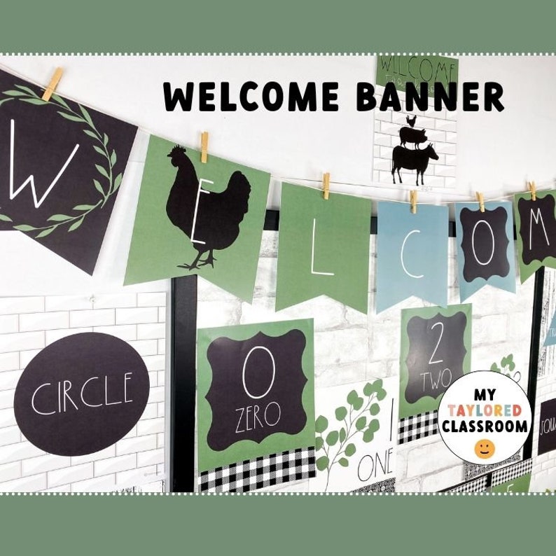 Modern Farmhouse Classroom Decor | EDITABLE | Farmhouse Classroom Decor ...