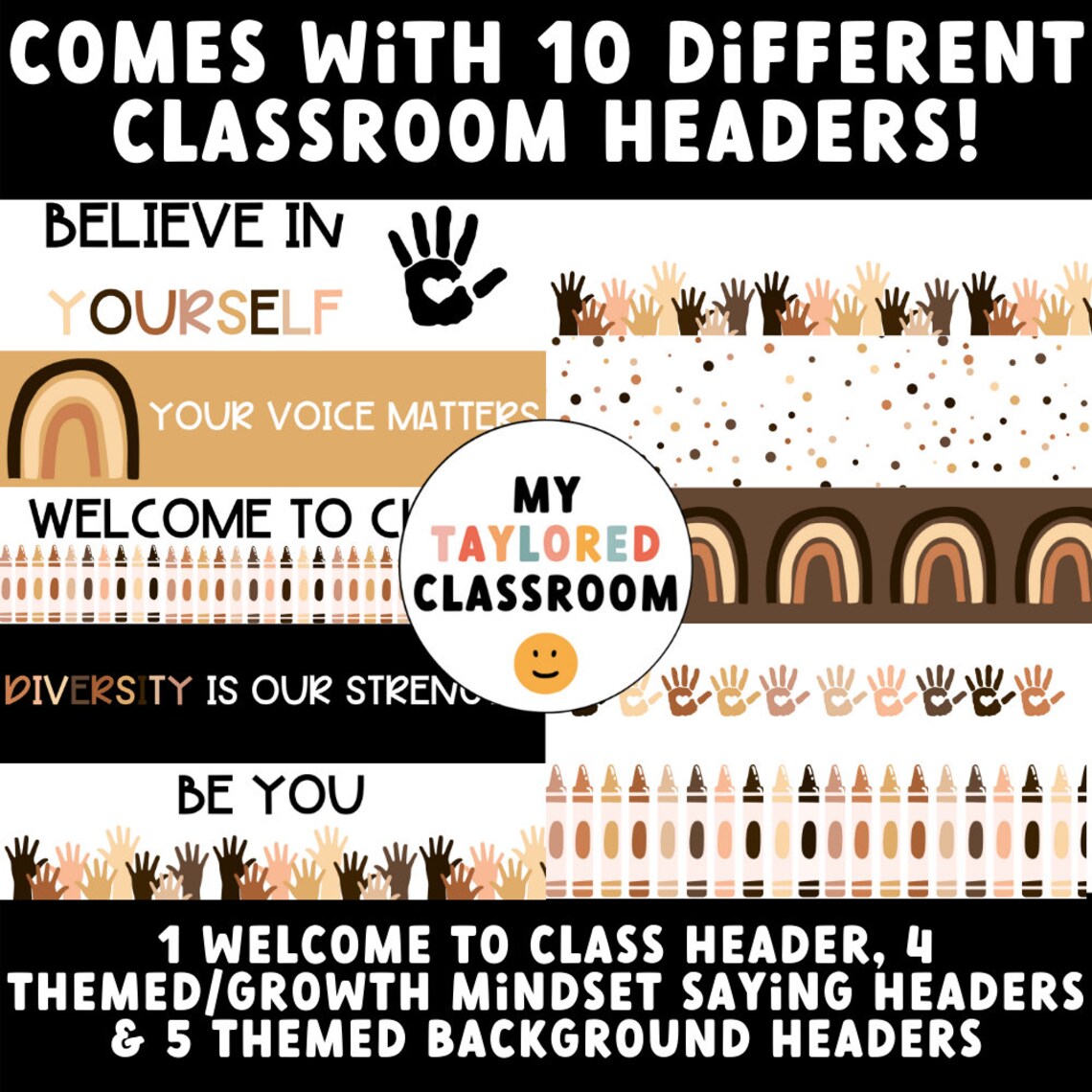 Diversity Google Classroom Headers Diversity Classroom Decor - Etsy