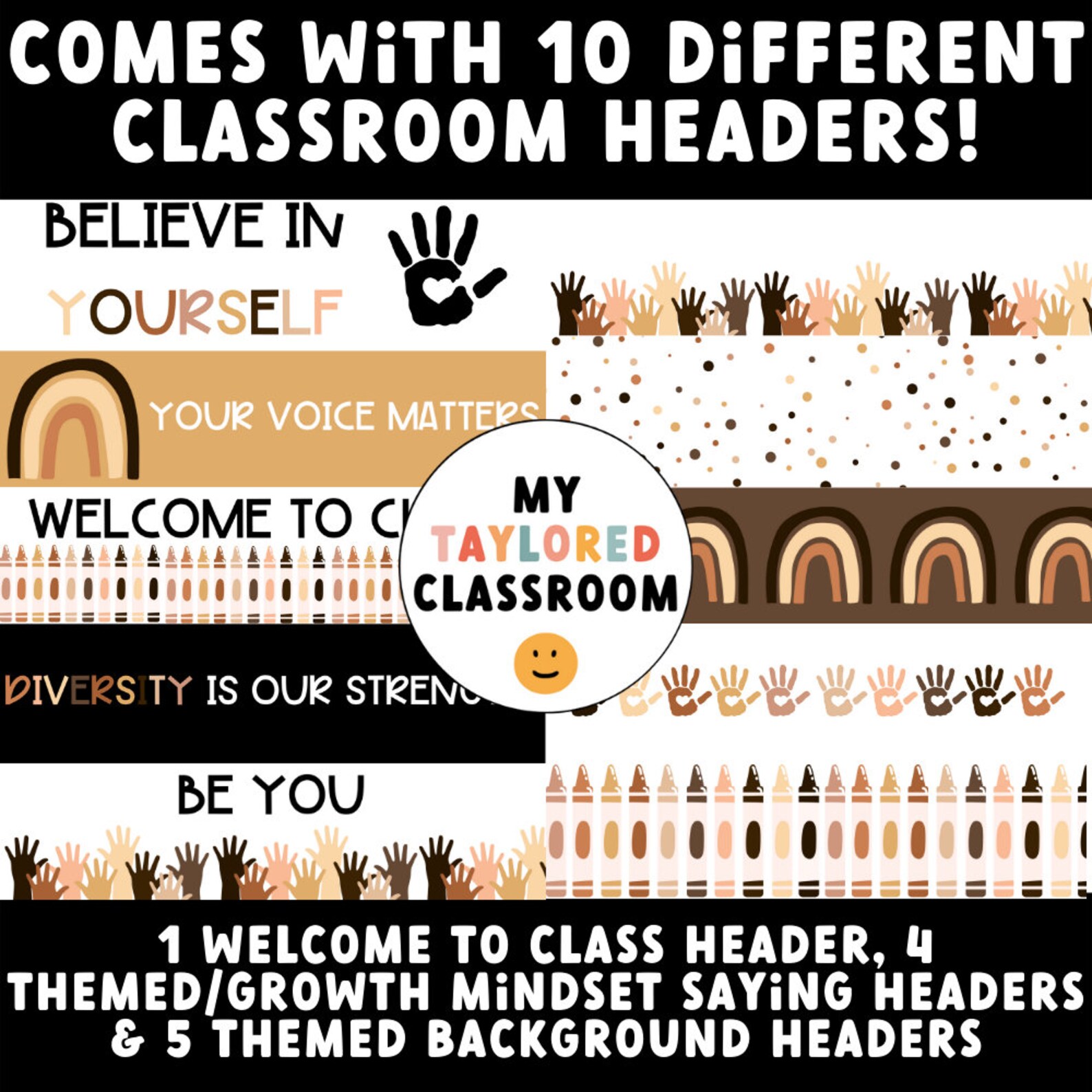 Diversity Google Classroom Headers Diversity Classroom Decor - Etsy