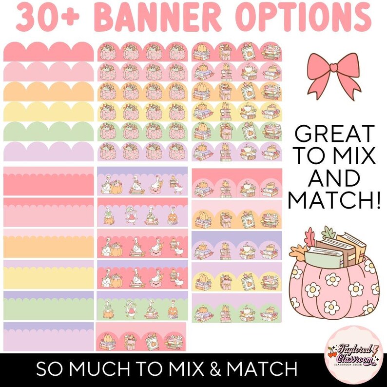 Fall Goose Reading Bulletin Board Kit - Pastel Classroom Decor - Etsy