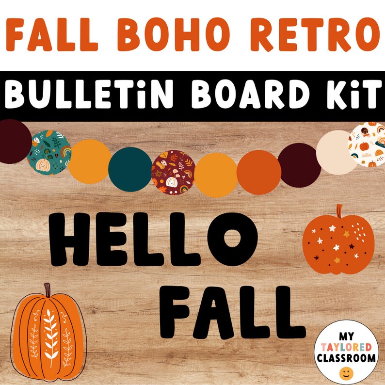 Fall Boho Retro Classroom Decor Bundle - Etsy