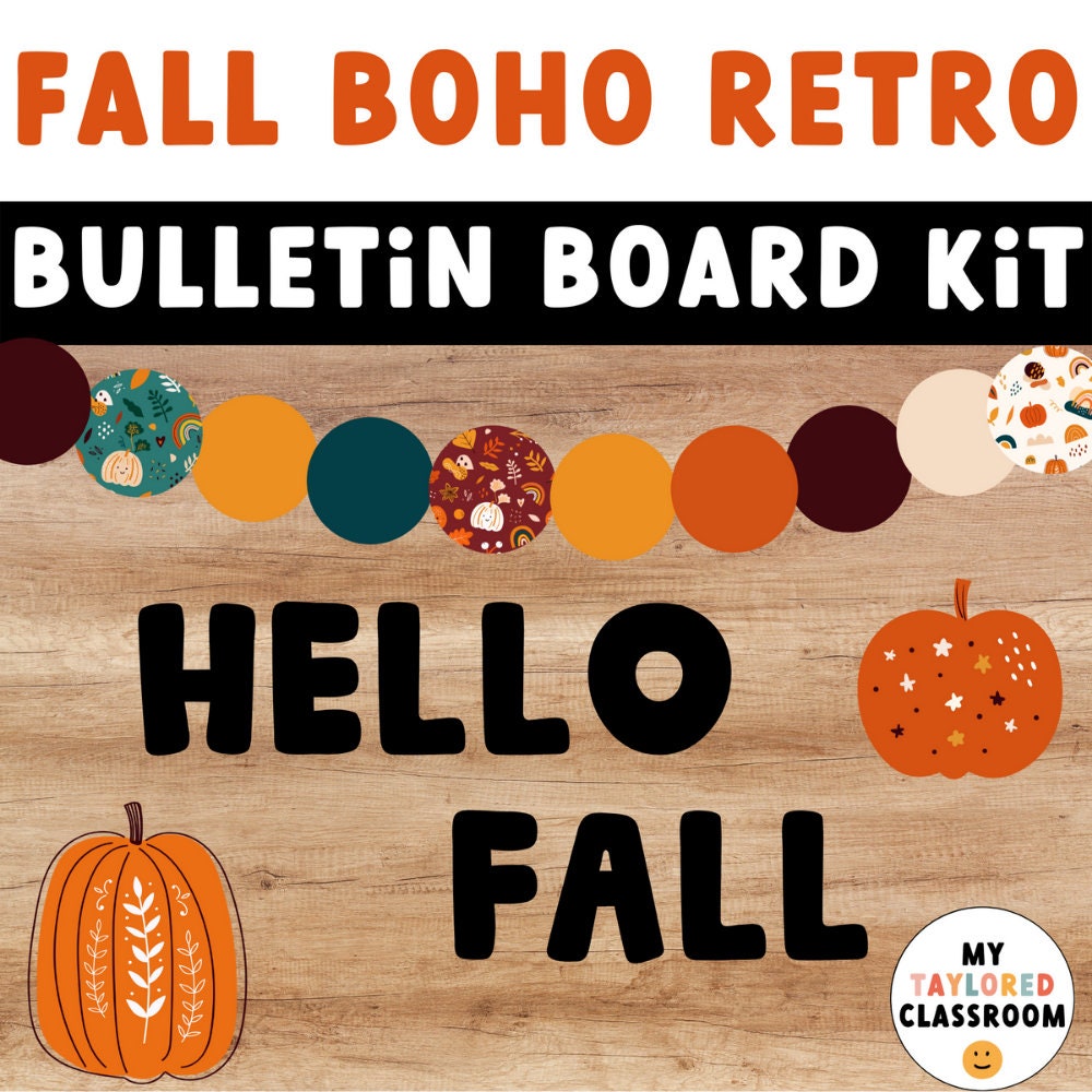 Fall Boho Retro Classroom Decor Bundle - Etsy