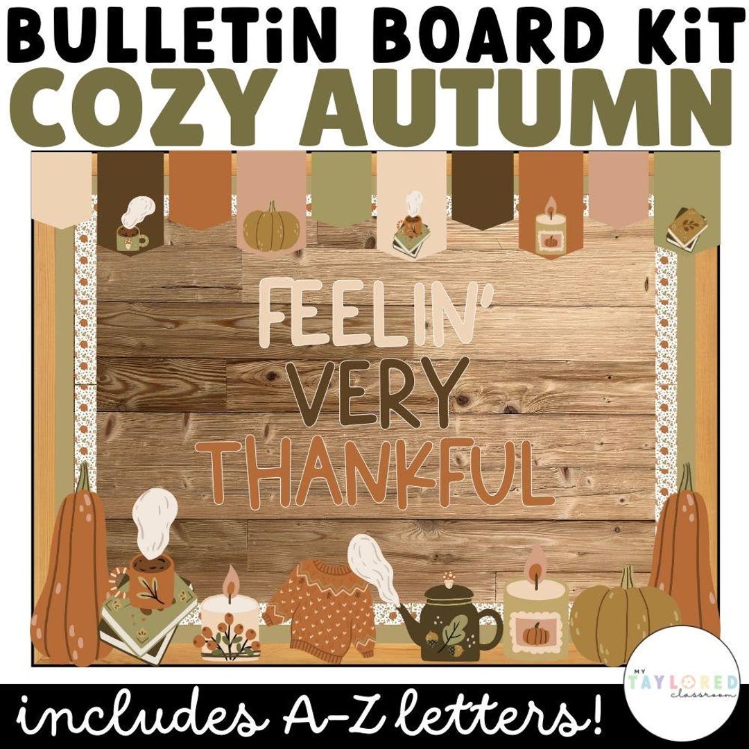Cozy Autumn Bulletin Board Kit | Fall Classroom Decor (digital Download ...