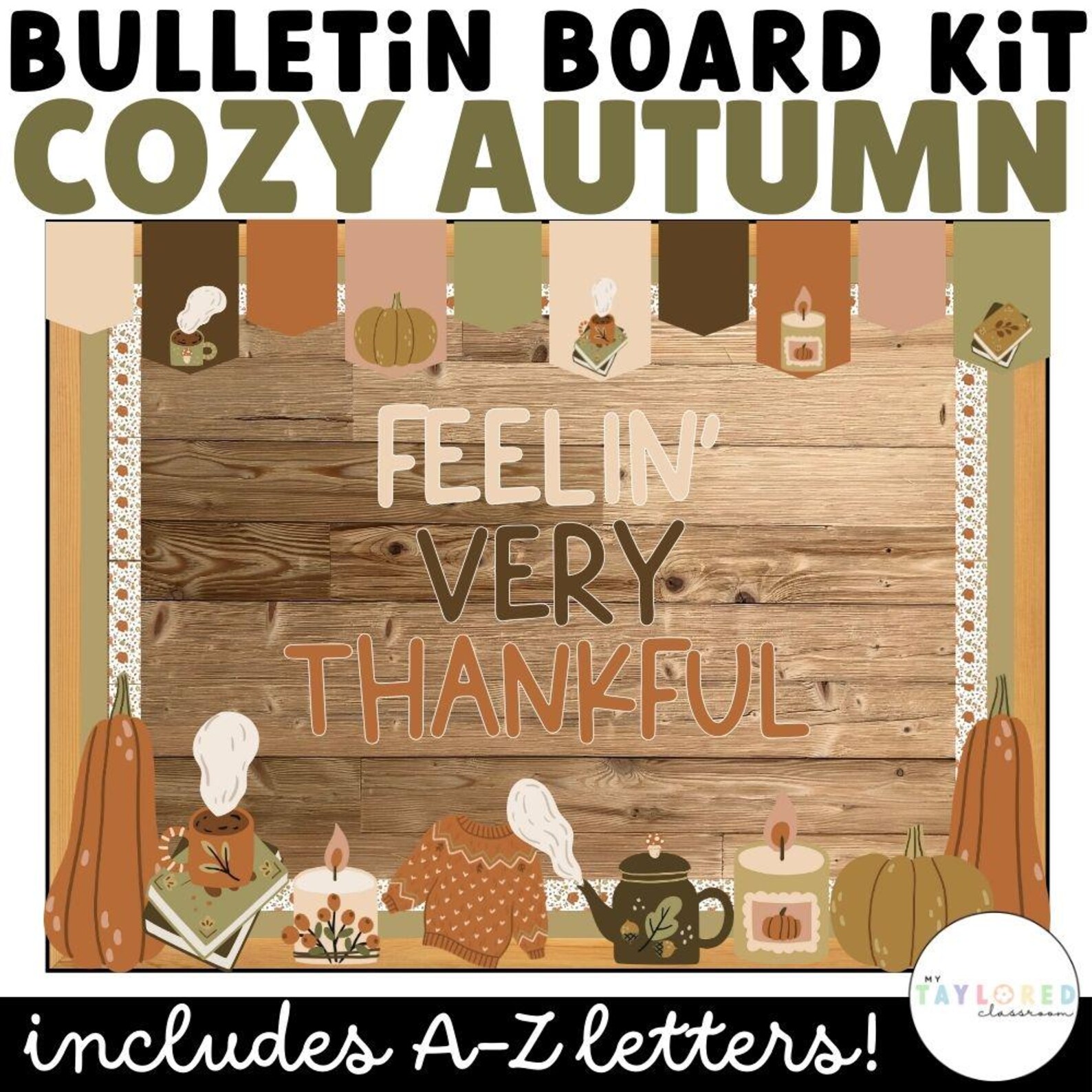 Cozy Autumn Bulletin Board | Fall Classroom Decor | Neutral Fall ...