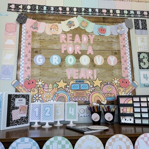 Groovy Brights Classroom Decor Bundle – Editable - Composition Notebook ...