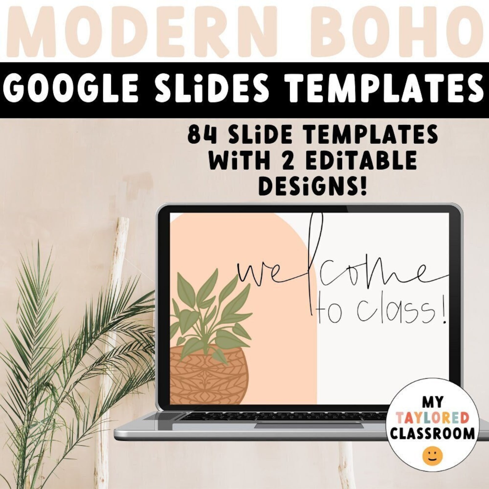 Modern Boho Google Slides Templates | Etsy